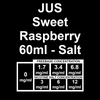 JUS - Sweet Raspberry 60ml – Hoopers Vapour